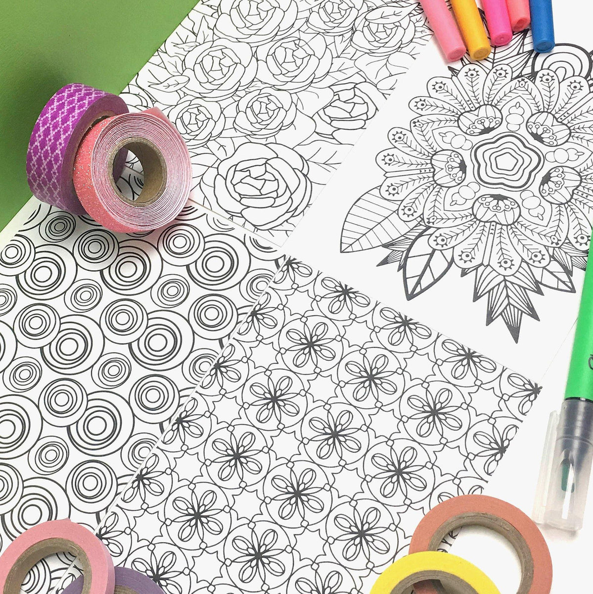 Adult Coloring Postcards | Set of 8 – craftandcolorco